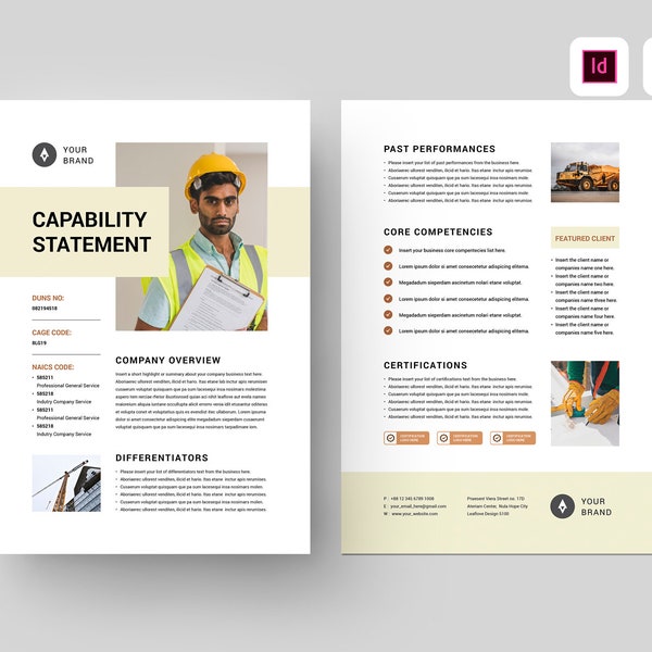 Capability Statement Template - Etsy