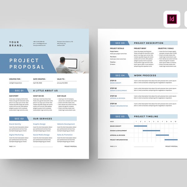 Construction Project Proposal Template - Etsy