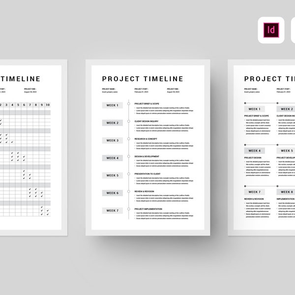 Project Milestone Timeline Template - Etsy