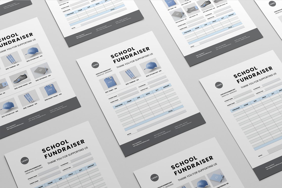 School Fundraiser Order Form Template MS Word Template Fundraising Form ...