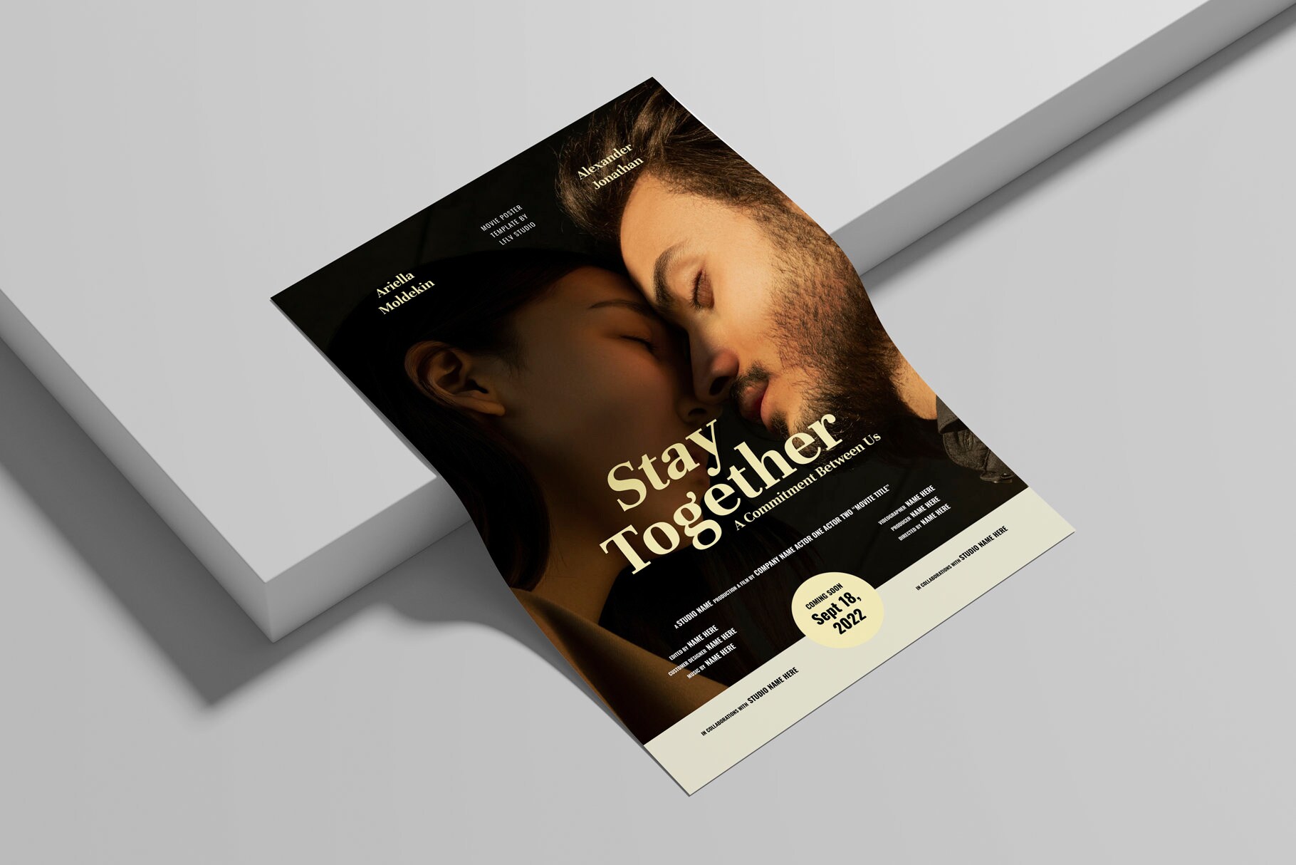 Movie Poster Template Editable MS Word Template Indesign Template Film ...