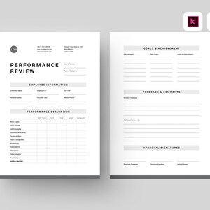 MS Word-employee Performance Evaluation Template - Etsy