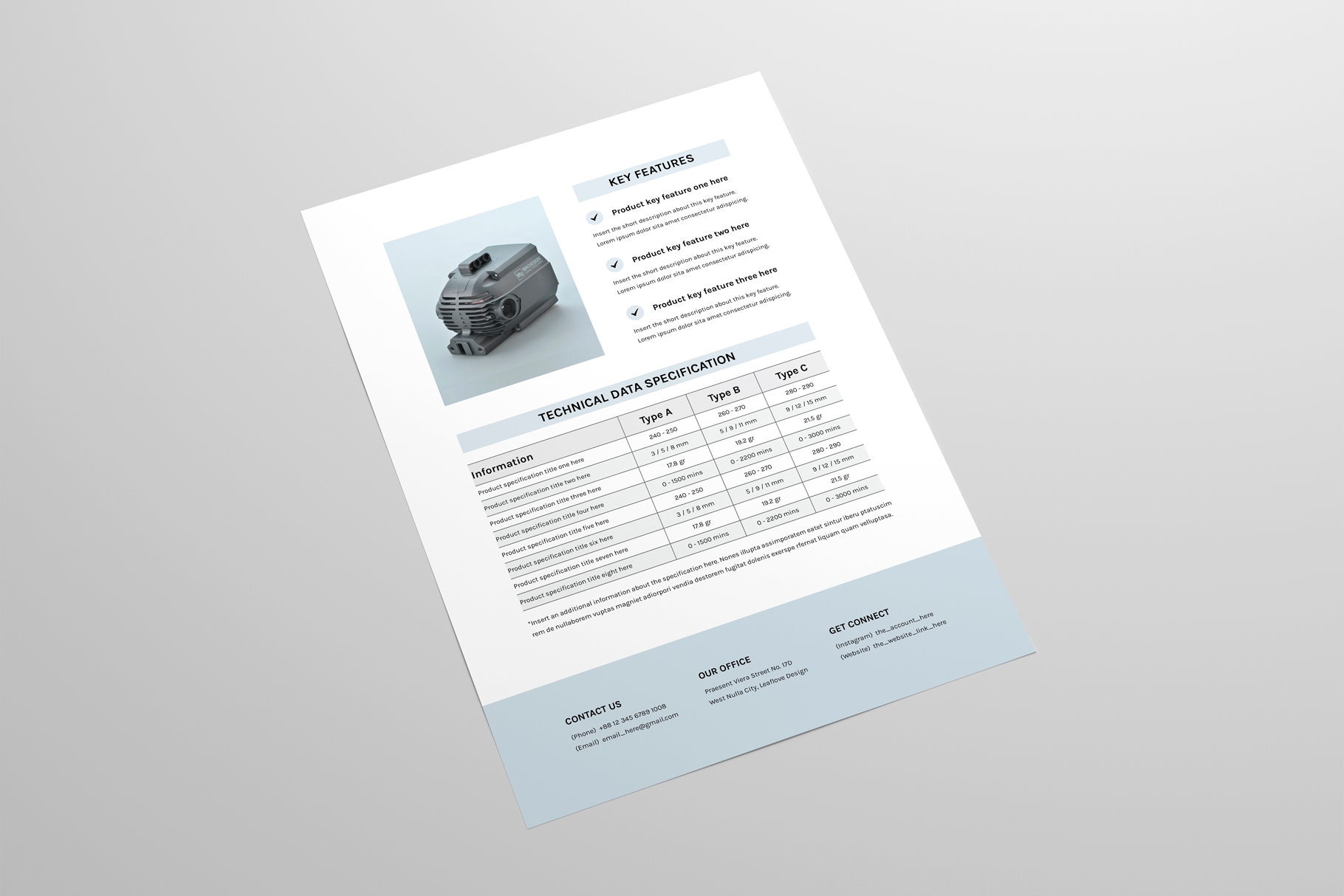 Technical Data Sheet Template MS Word Template Product Data Sheet ...