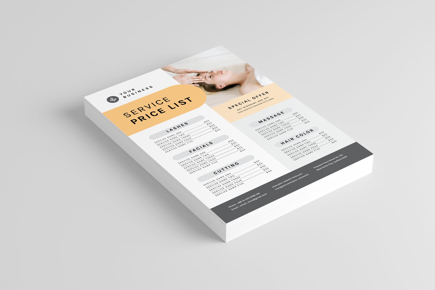 Salon Price List Flyer Template MS Word Template DIY Salon - Etsy Australia