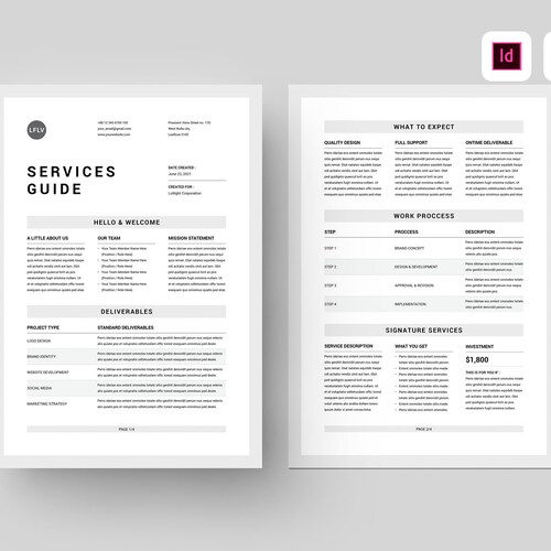Services and Pricing Guide Template Services & Pricing - Etsy