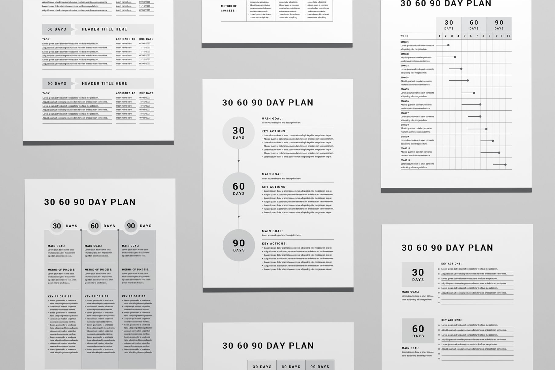 30 60 90 Day Plan Template MS Word Template Quarterly - Etsy Canada