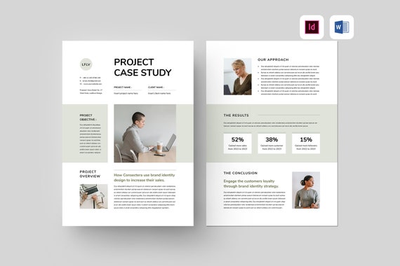 Case Study Template MS Word Template Indesign Template - Etsy New Zealand