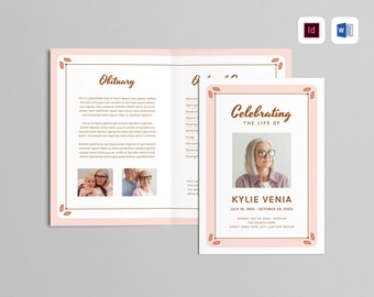 Indesign Funeral Template - Etsy
