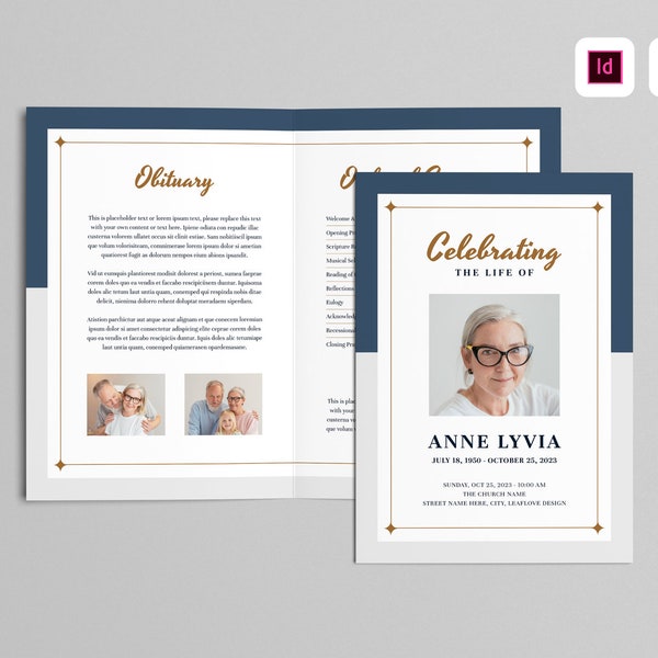 Ms Word Funeral Program - Etsy