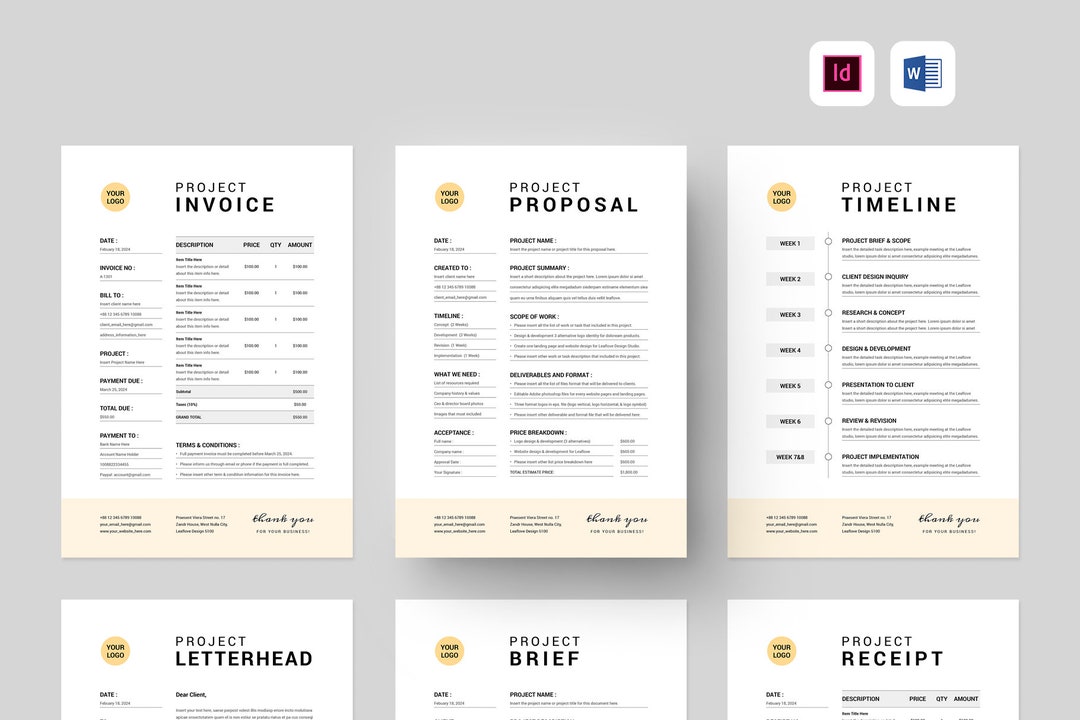 Client Business Onboarding Template MS Word Template Project Proposal ...