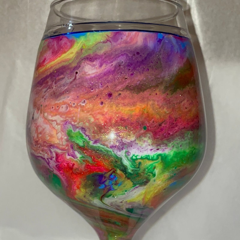 Alcohol Ink Wine Glasses - Etsy