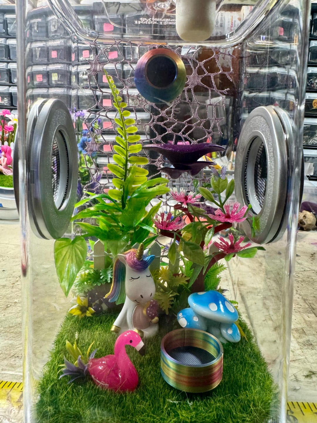 Custom Unicorn Flamingo Yoga, Hides, Clear Jumping Spider Enclosure ...