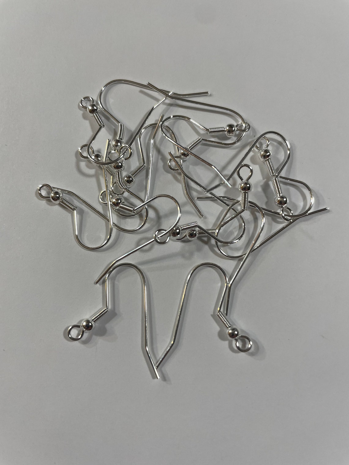 Lot Fishhook Earrings Silver-finished Stainless Steel 20mm - Etsy