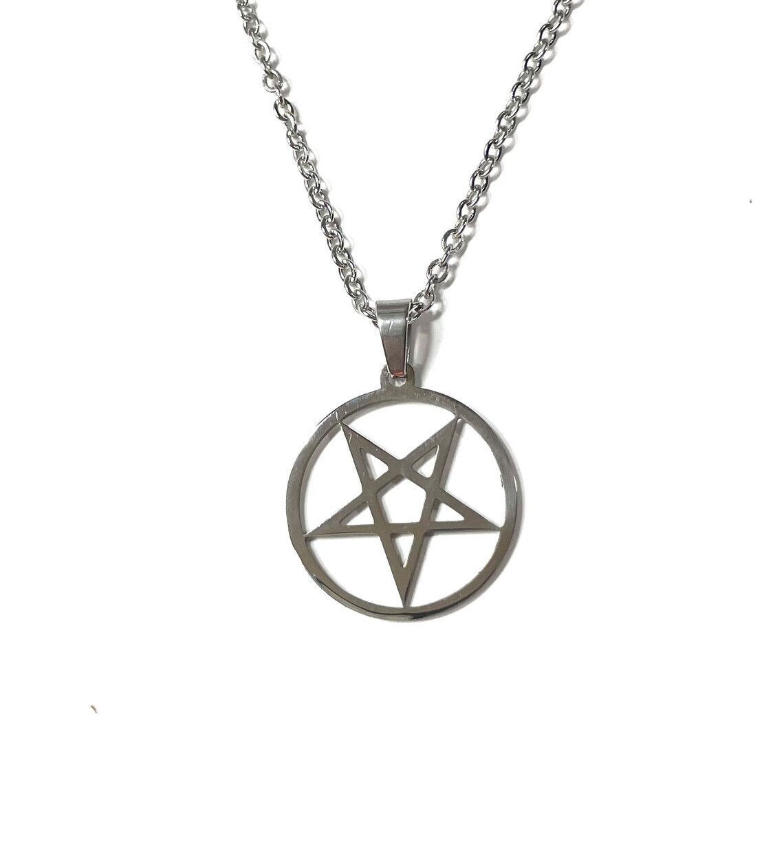 Inverted Pentagram Gothic Wicca Medallion Stainless Steel - Etsy
