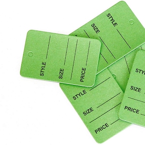 Lot of 100 Price Tags With Fasteners, Merchandise Marking Tags, One ...