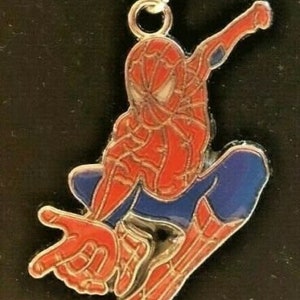Large 2" Spider Superhero Pendant Medallion Necklace Chain Medallion ...