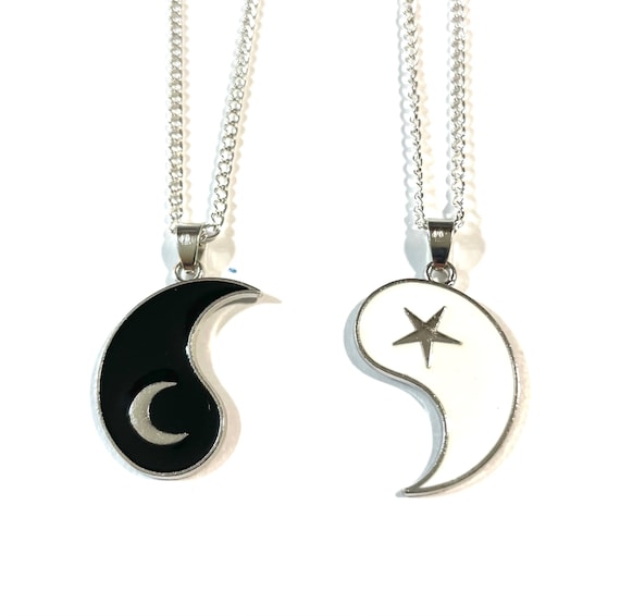 Best Friend Friendship BFF Yin And/or Yang Moon Star - Etsy