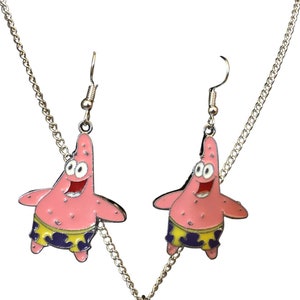 Spongebob Squarepants Patrick Necklace And/or Earrings, Gift Boxed With ...