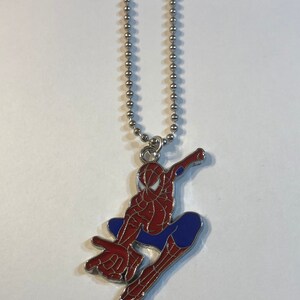 Large 2" Spider Superhero Pendant Medallion Necklace Chain Medallion ...