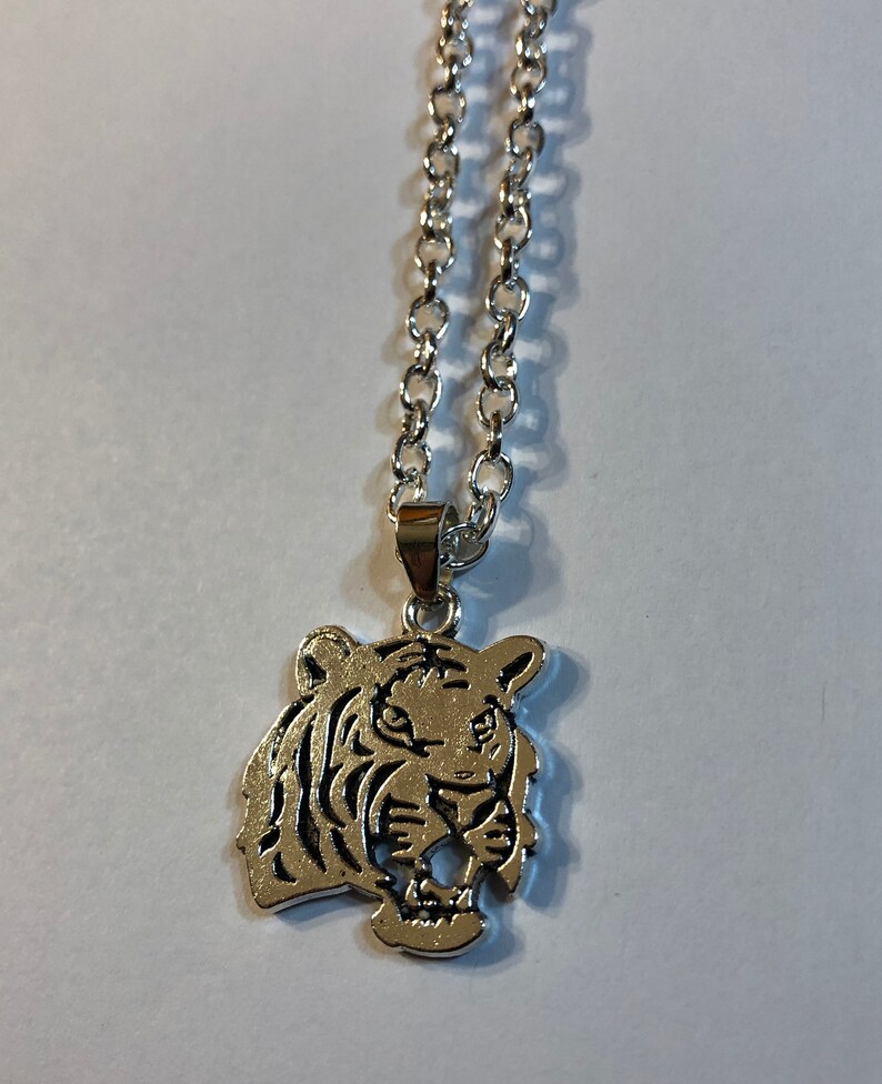 Silver Tiger Head Two Sided Reversible Medallion Pendant - Etsy