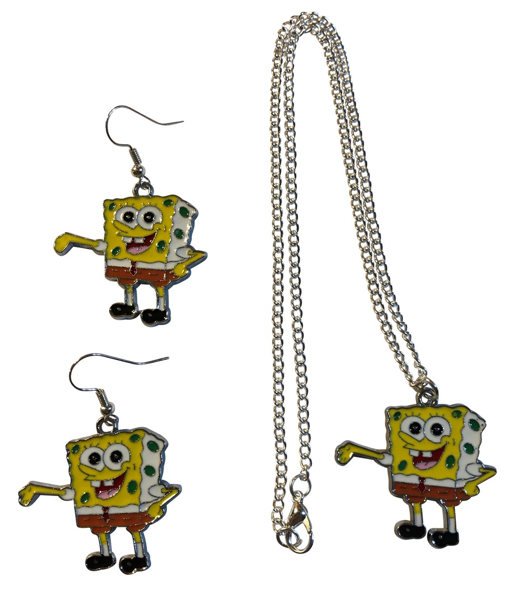 Spongebob Squarepants Necklace And/or Earrings, Gift Boxed With Ornate ...