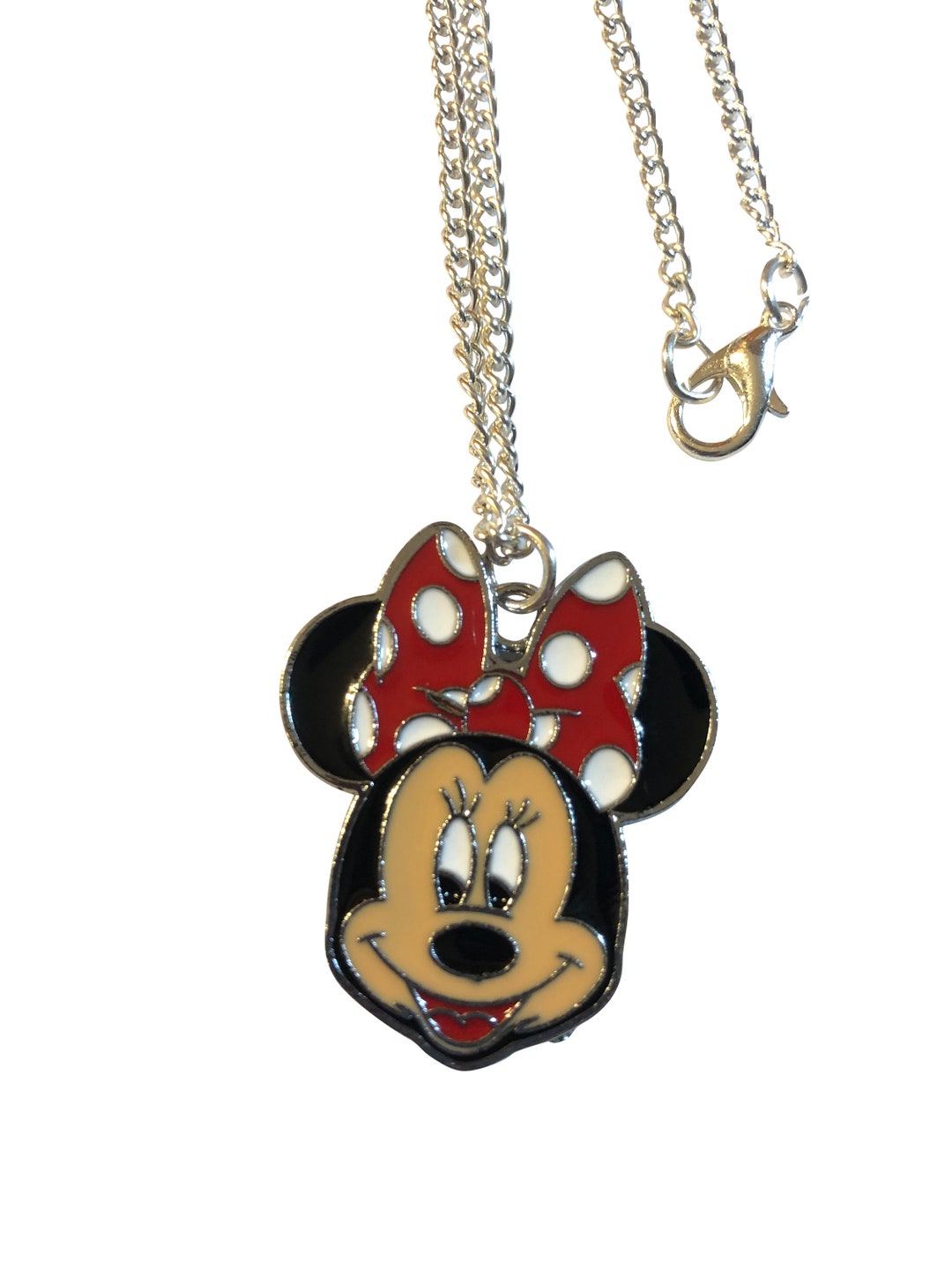 Large Red White Minnie Mouse Necklace Gift Boxed With Ornate Organza ...