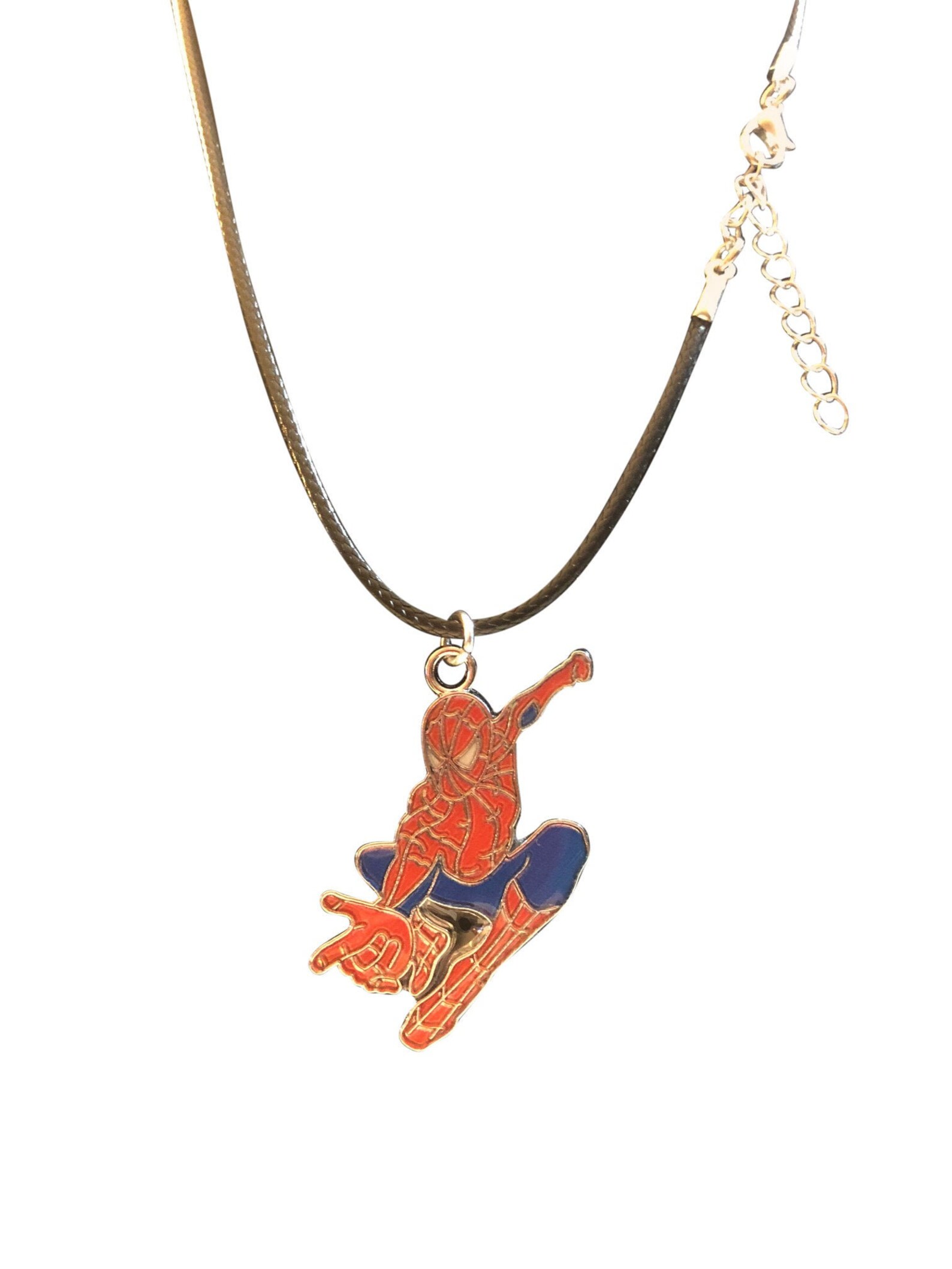 Large 2" Spider Superhero Pendant Medallion Necklace Chain Medallion ...