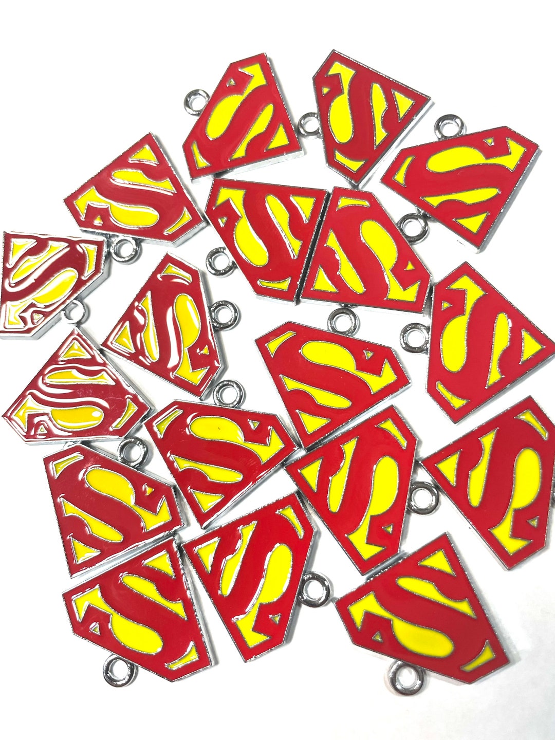 10 Pieces Silver Plated Superman @1 Inch, Charms Only Free Ship USA - Etsy