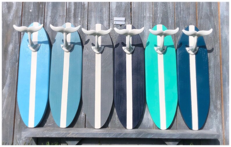 Surfboard Towel Rack Wooden Surfboard Decor Beach Decor - Etsy