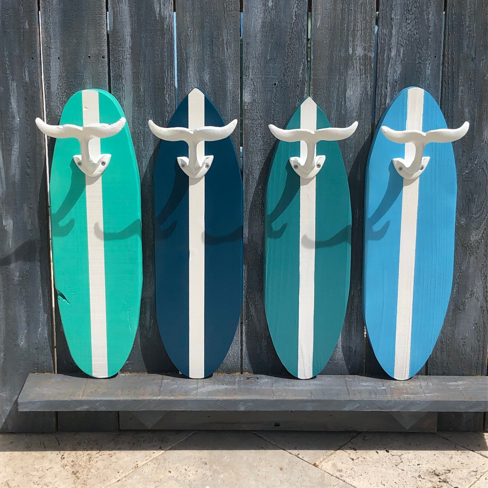 Surfboard Towel Rack Wooden Surfboard Decor Beach Decor - Etsy