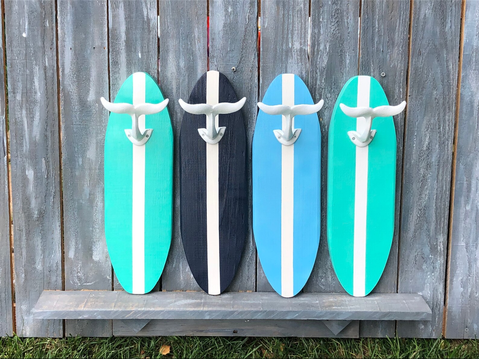 Surfboard Towel Rack Wooden Surfboard Decor Beach Decor - Etsy