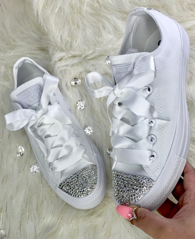 Bling Converse Custom With Swarovski Crystal Women's Diamond Sneakers ...