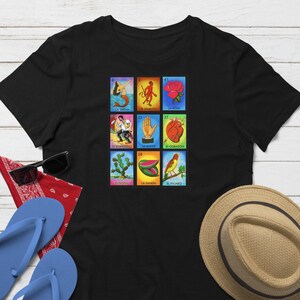 Loteria Cards T-shirt, Mexican Lottery Cards for Adults and Kids ...