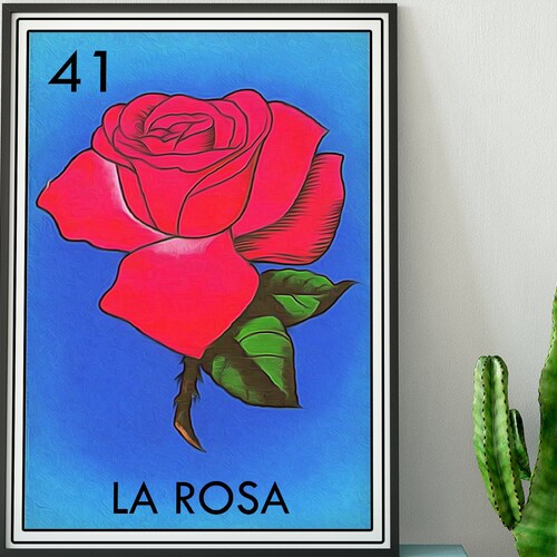 Loteria La Rosa Tin Sign Wall Decor for Hanging Aluminum - Etsy