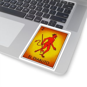 El Diablo Sticker, Mexican Loteria Card, Funny Adhesive Decal, Bumper ...