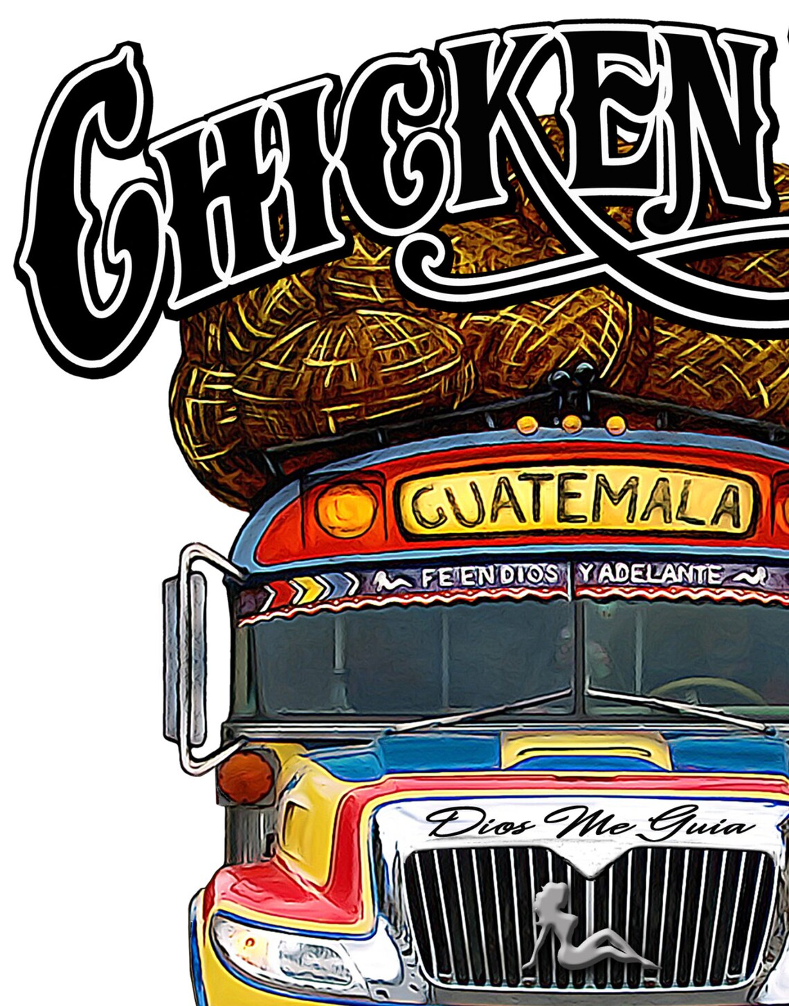 Guatemala Chicken Bus T-shirt - Etsy
