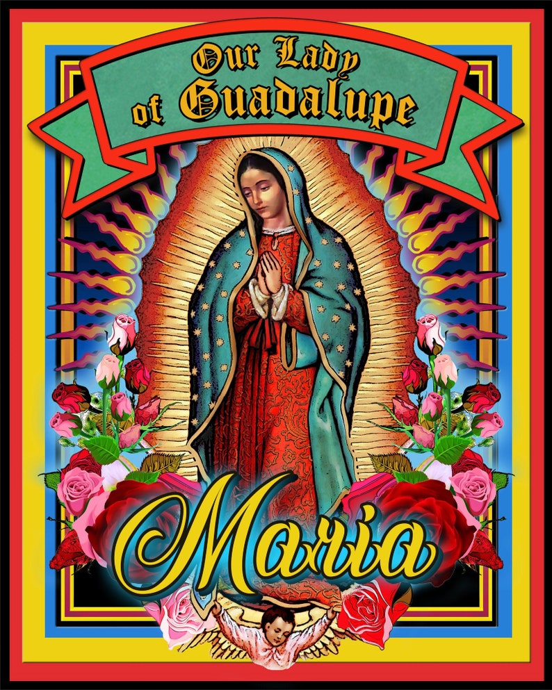 Personalized Virgin Mary Wall Art Aluminum Sign Our Lady of - Etsy