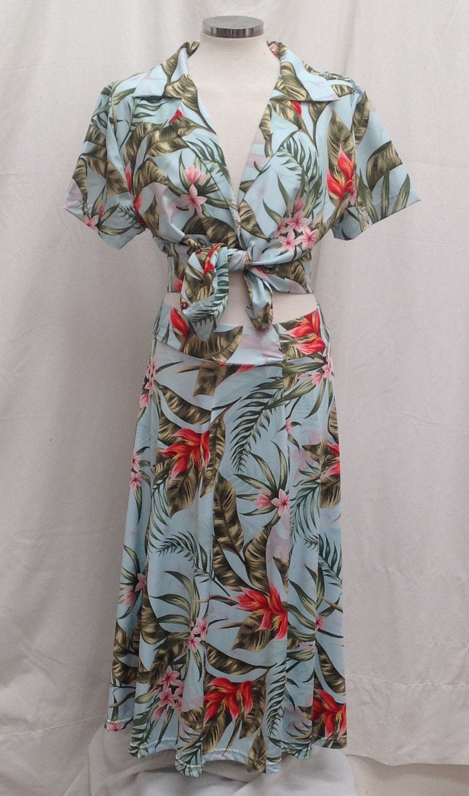 Womens Long Skirt Coconut Girl Tropical Floral Print Dress | Etsy