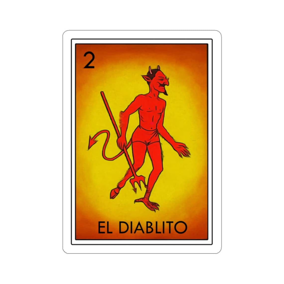 El Diablo Sticker Mexican Loteria Card Funny Adhesive Decal - Etsy