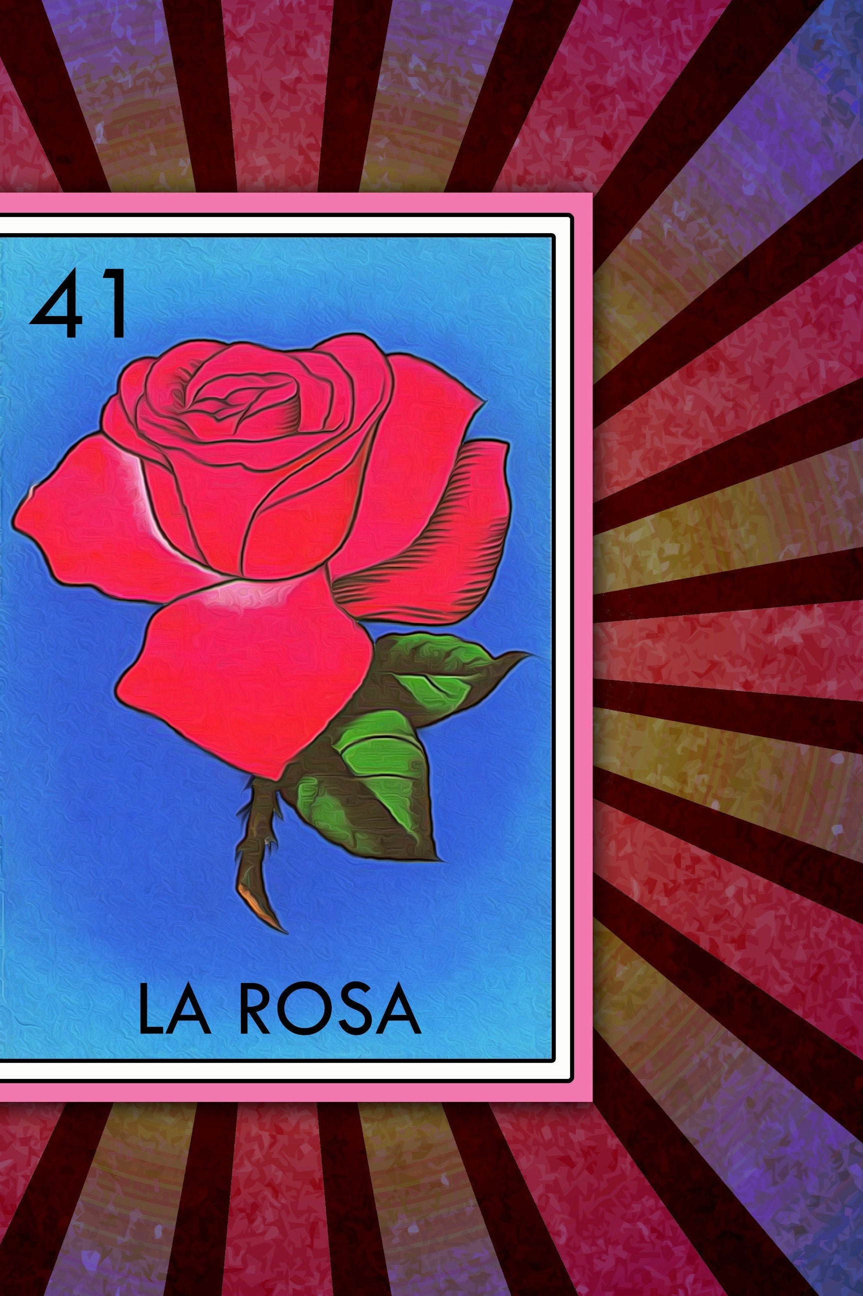 Mexican Pillow Cover Loteria Card La Rosa Decorative Pillow | Etsy