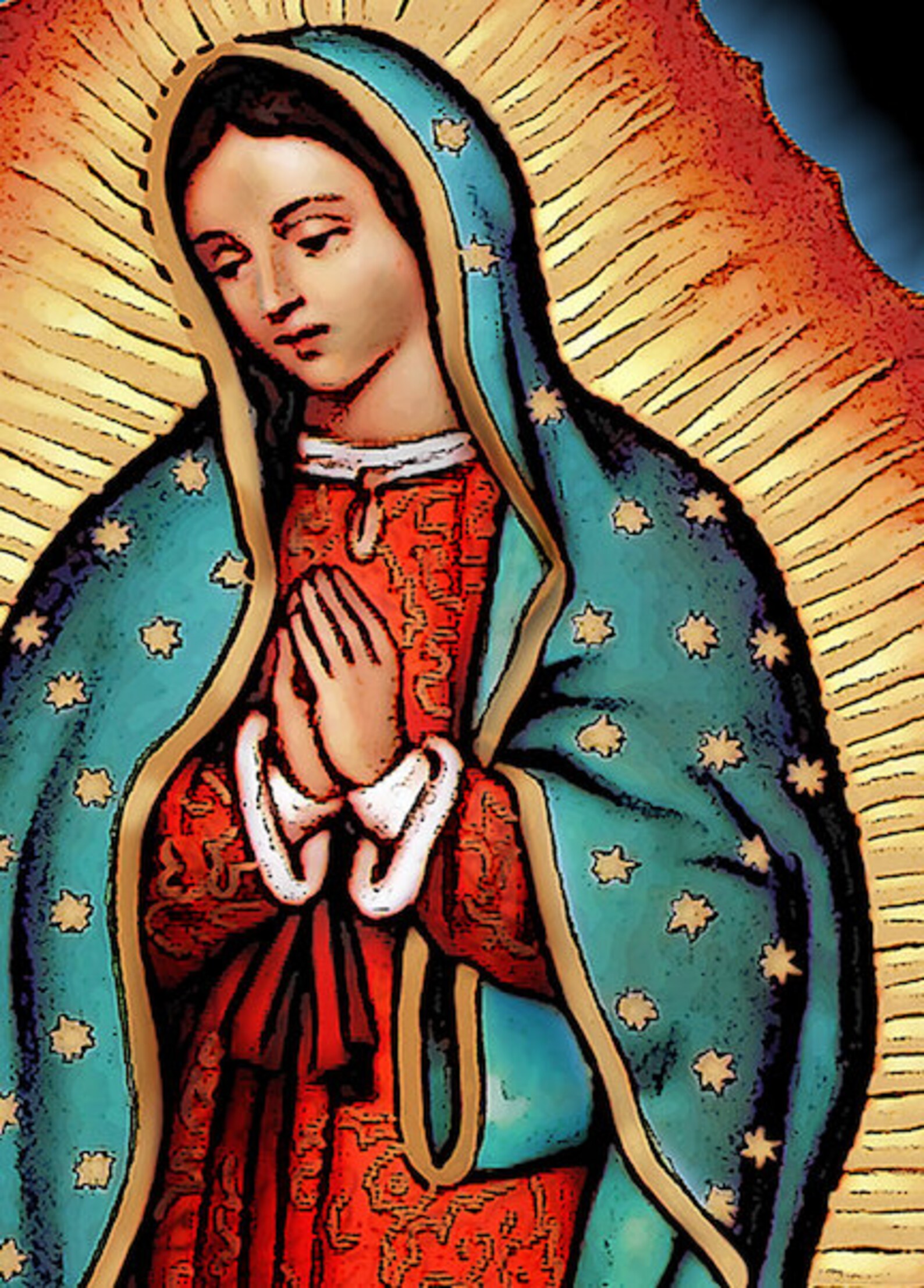 Virgin Mary Infinity Scarf Our Lady of Guadalupe Loop Scarf | Etsy