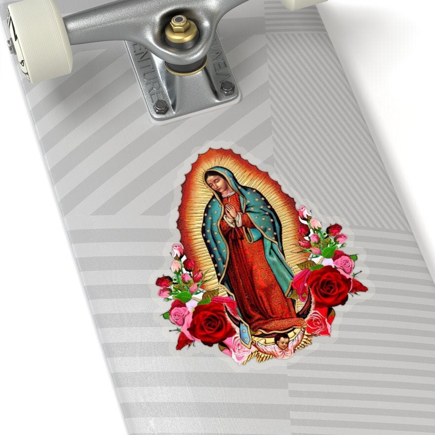 Virgin Mary Sticker Our Lady of Guadalupe Adhesive Decal La - Etsy