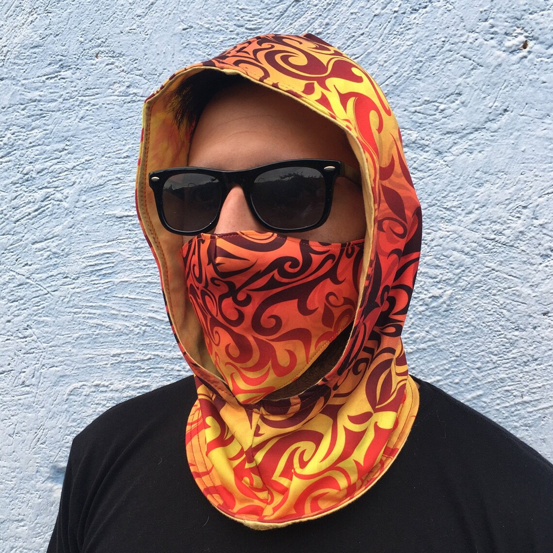 Tribal Tattoo Flames Snood and Face Mask Gaiter Dust Mask | Etsy