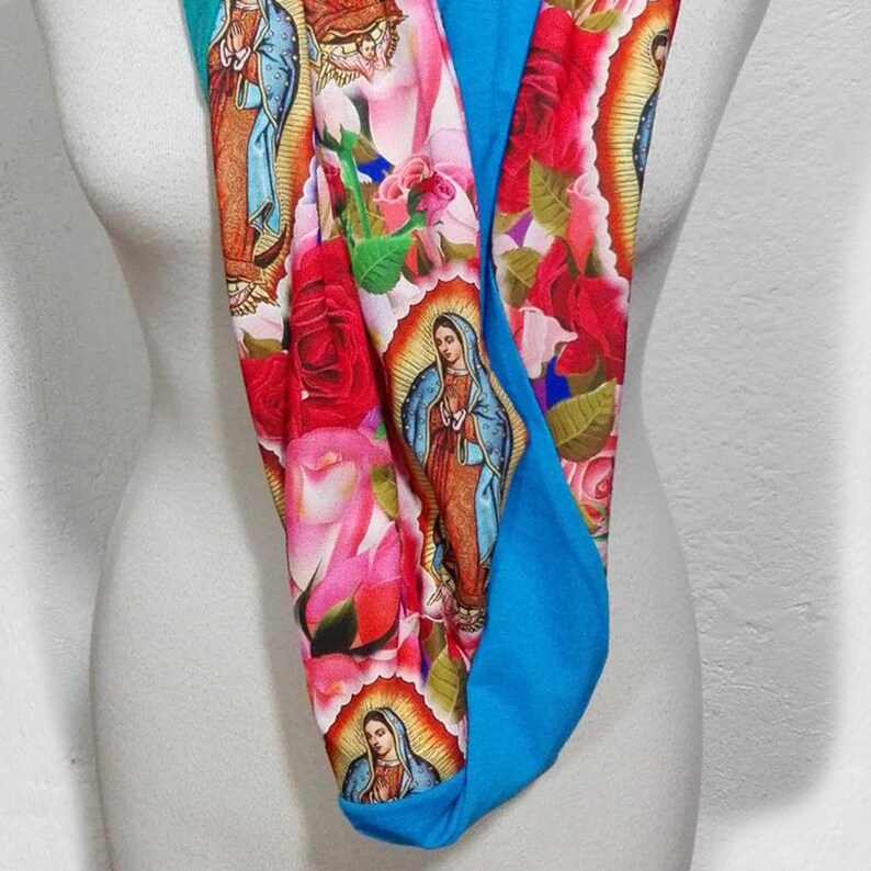 Virgin Mary Infinity Scarf Our Lady of Guadalupe Loop Scarf | Etsy