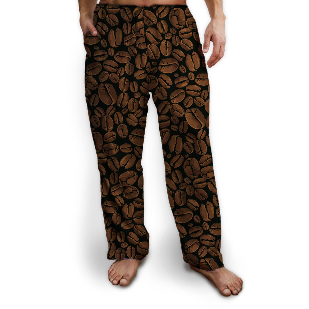 Coffee Lovers Pajama Bottom, Coffee Bean Lounge Pants, Workout Pants ...