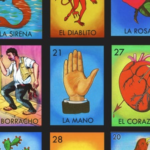 Loteria Cards T-shirt, Mexican Lottery Cards for Adults and Kids ...