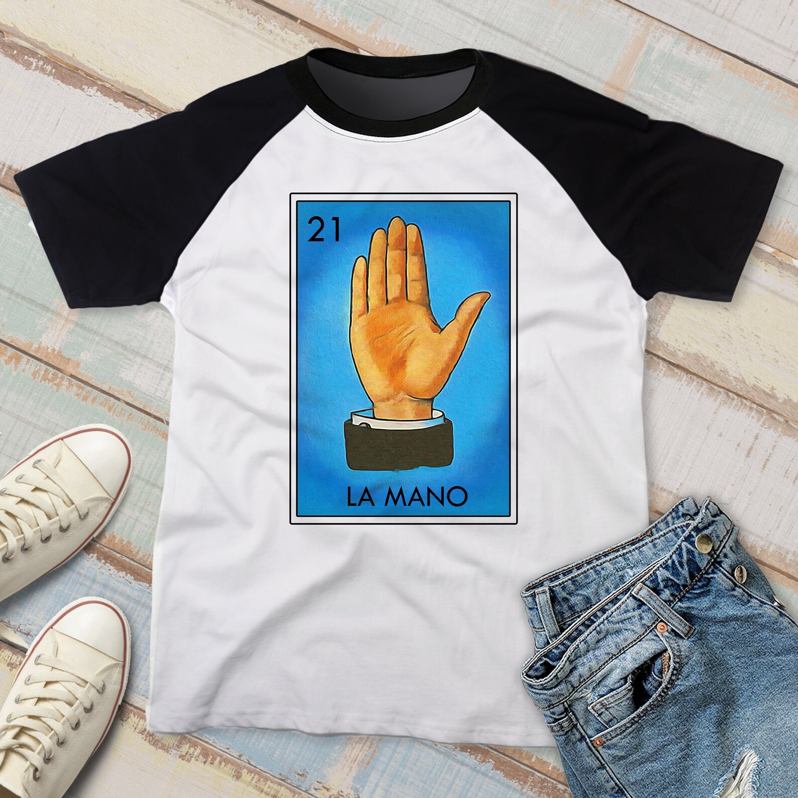 Mexican Loteria La Mano T-shirt the Hand Mexican Lottery Card | Etsy