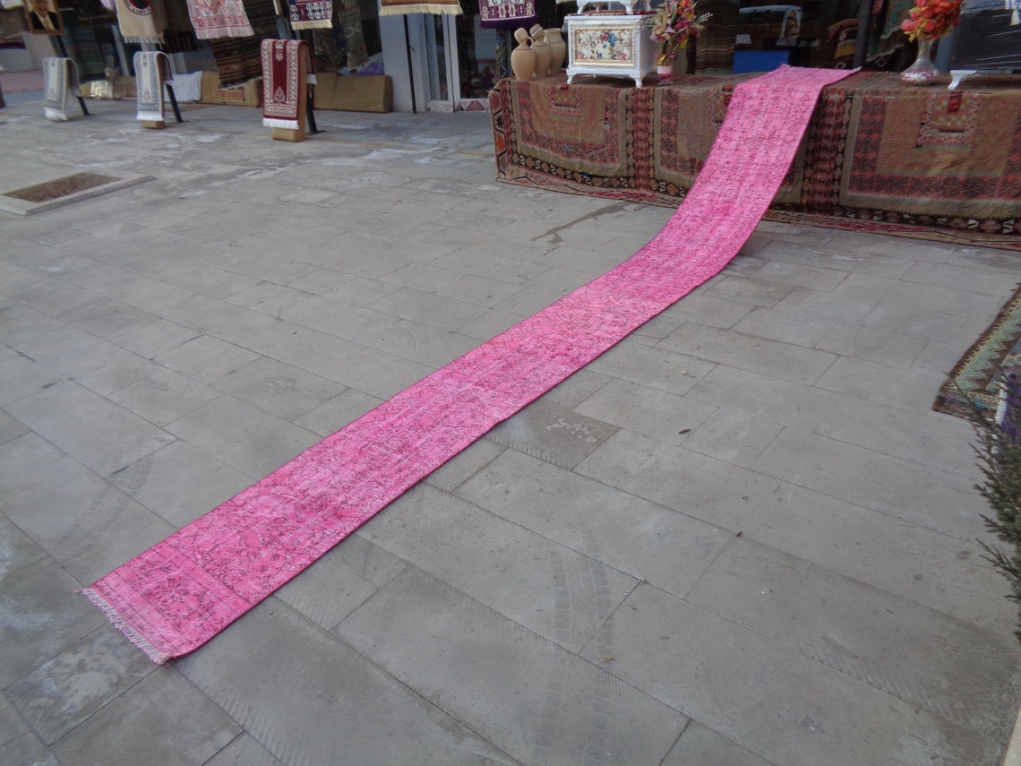 Pink Extra Long Runner Stair Treads Carpet Long Narrow - Etsy