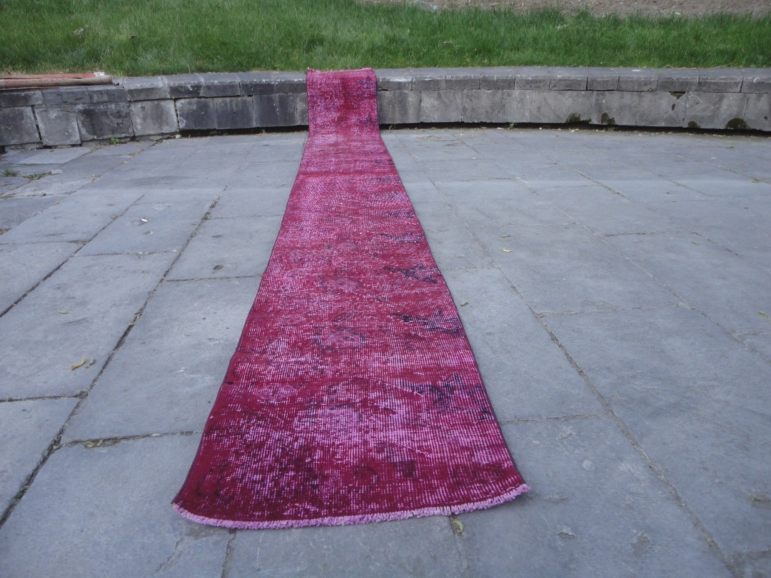 Extra Long Runner Dark Red Runner Rug Boho Stair Treads - Etsy