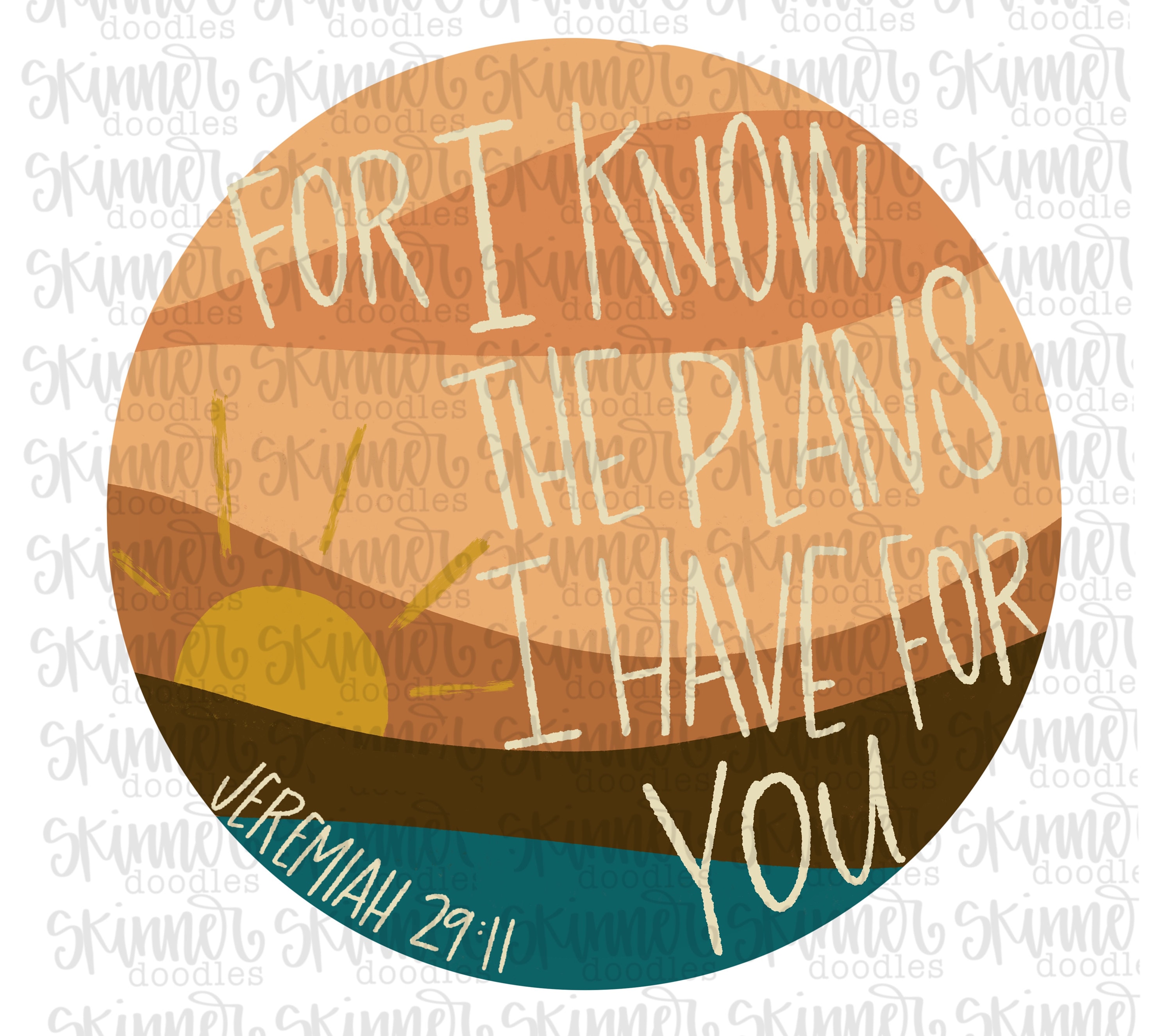 Jeremiah 29:11 Bible Verse for I Know the Plans PNG Hand Drawn SVG ...